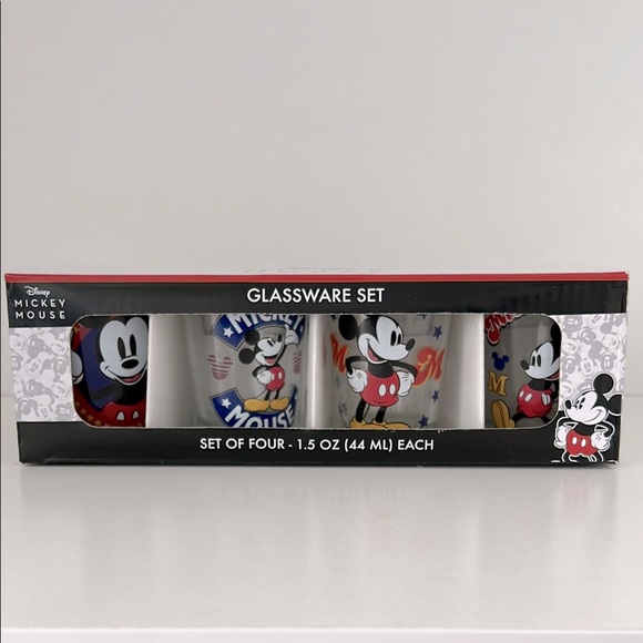 Disney | Dining | Disney Mickey Mouse Glassware Set 4 | Poshmark